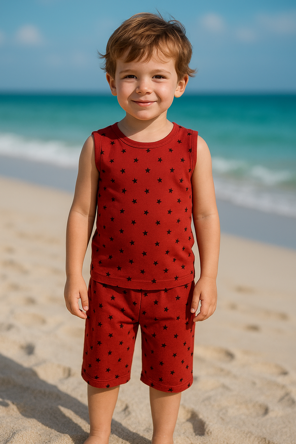 Red star sando suit – CEEJAYS COLLECTIONS